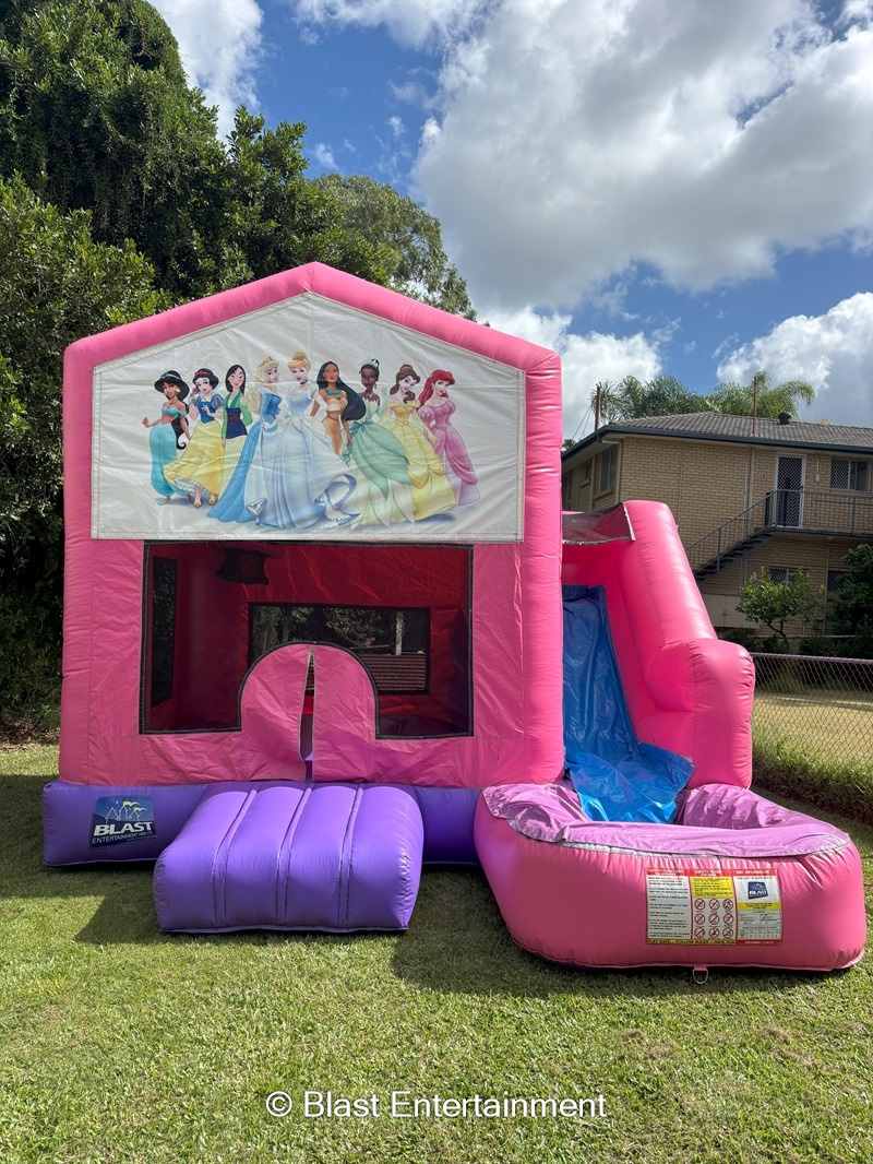 👸 4x5 Pink Princesses Themed Jumping Castle - Jumping Castle Hire in ...