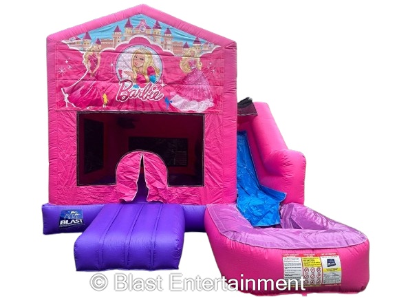 4x5 Slide Pink Barbie Jumping Castle - Jumping Castle Hire in Brisbane ...