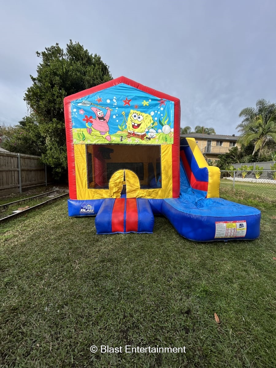 4x5 Slide Sponge Bob Jumping Castle - Jumping Castle Hire in Brisbane ...