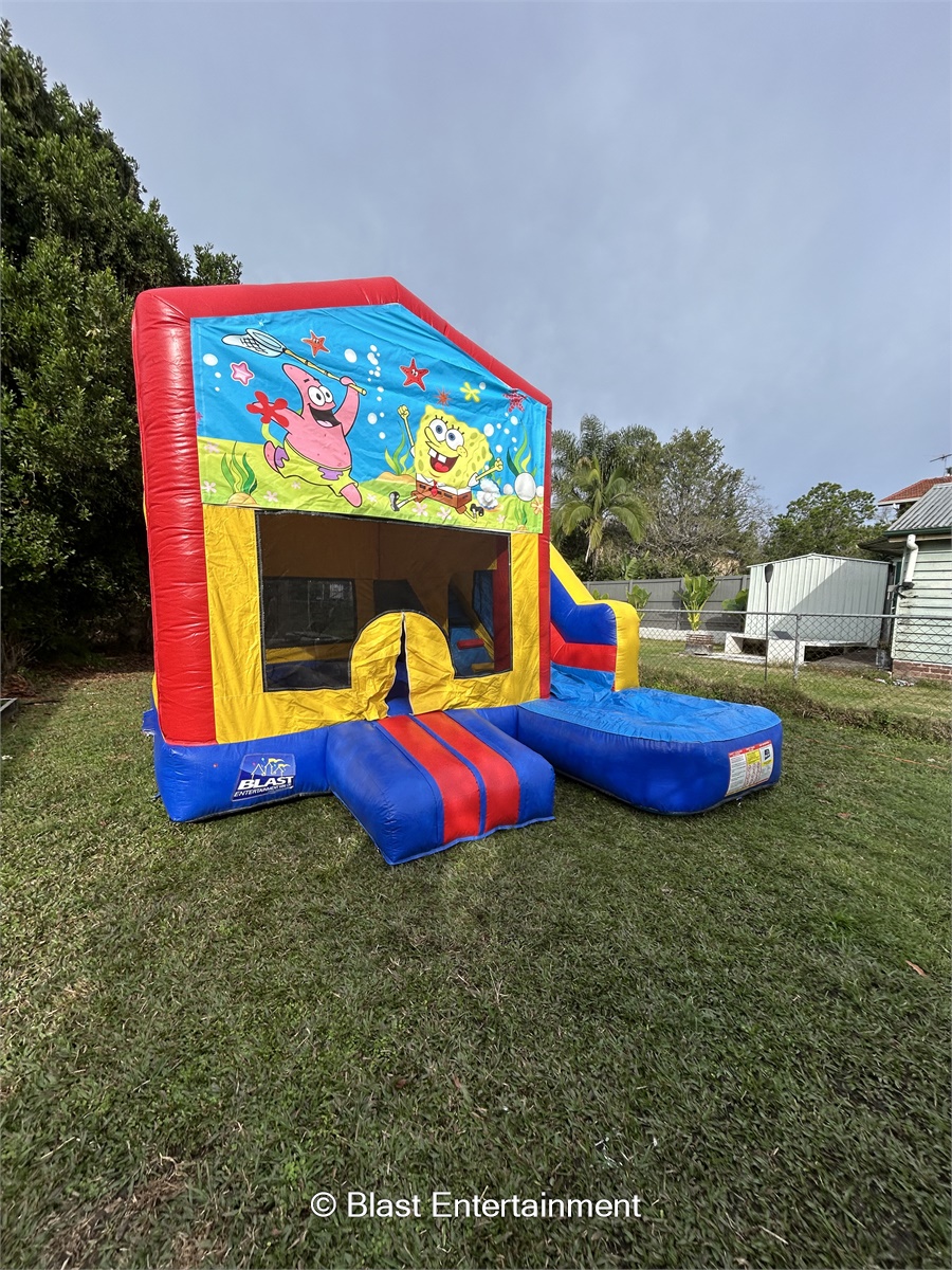 4x5 Slide Sponge Bob Jumping Castle - Jumping Castle Hire in Brisbane ...