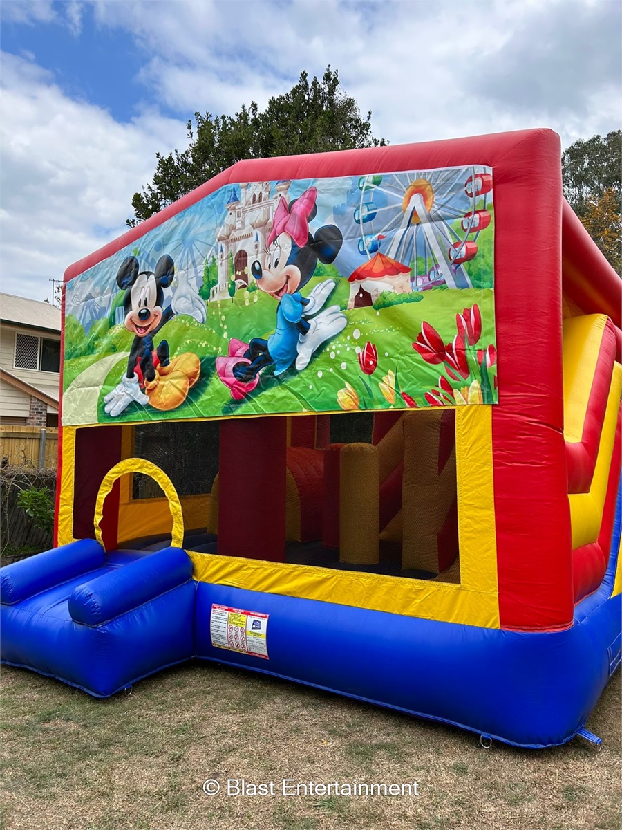 🐭 5x5 Mickey & Minnie Obstacle Slide - Jumping Castle Hire in Brisbane ...