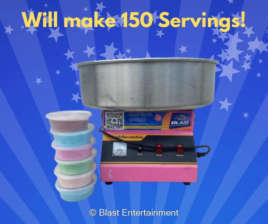 🍭 Fairy-Floss Machine - 150 Serves - 6 Flavours - Can be booked with a ...