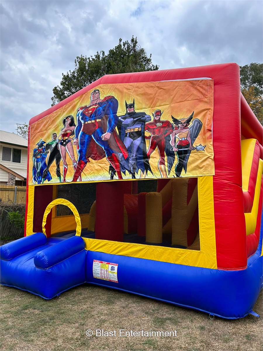 5x5 🦸 Justice league Obstacle Slide - Jumping Castle Hire in Brisbane ...