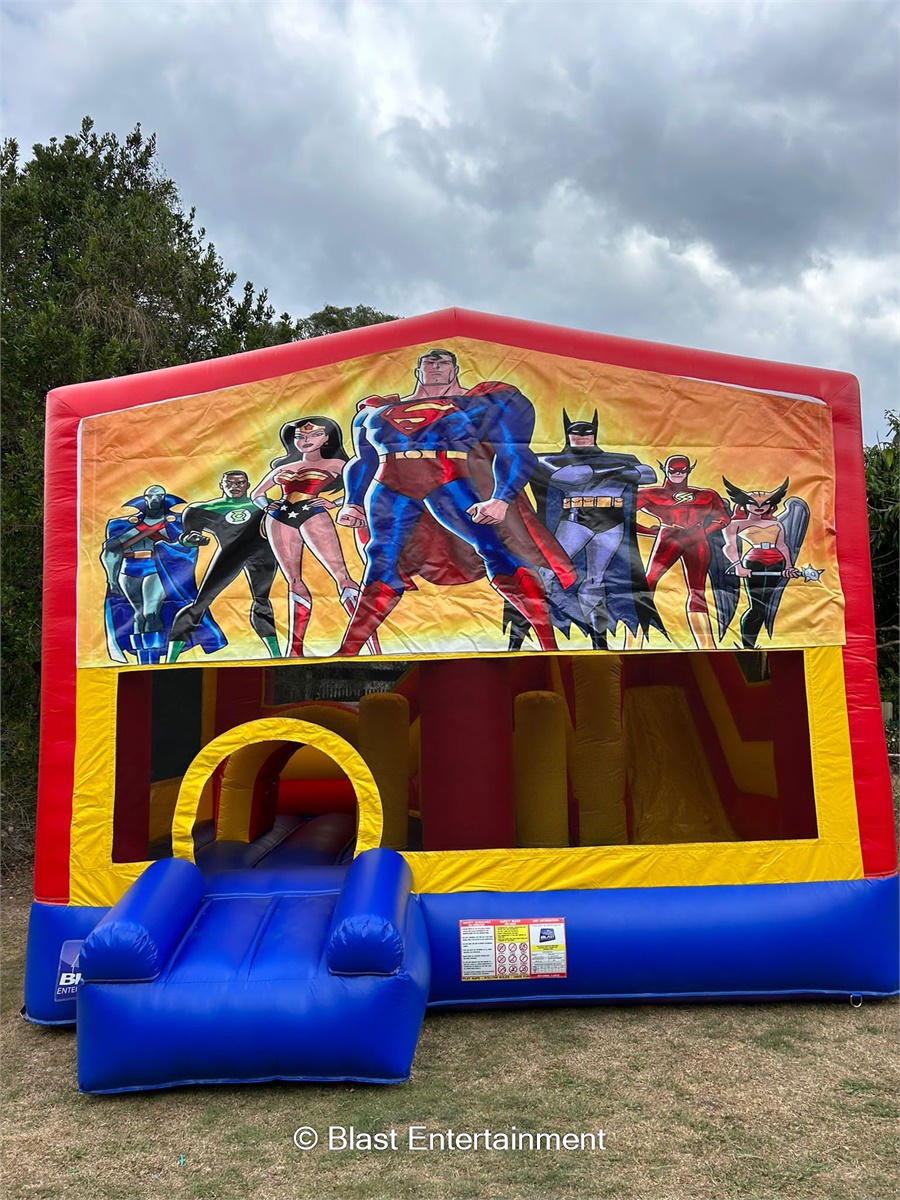 5x5 🦸 Justice league Obstacle Slide - Jumping Castle Hire in Brisbane ...